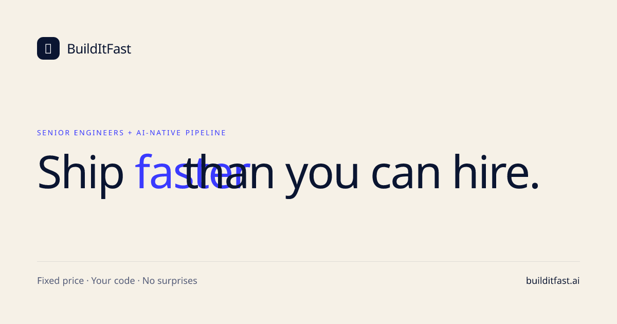 MVP Development in 2-4 Weeks from $5,000 | AI-Powered | BuildItFast